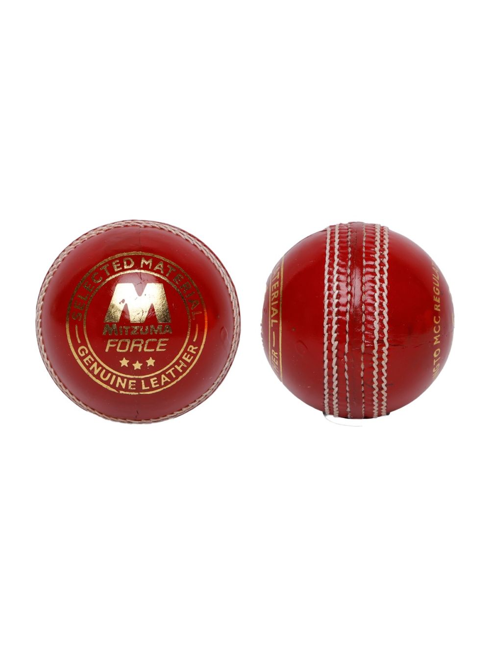 MB Malik Force Red Cricket Ball – 156g – The Sport Shack